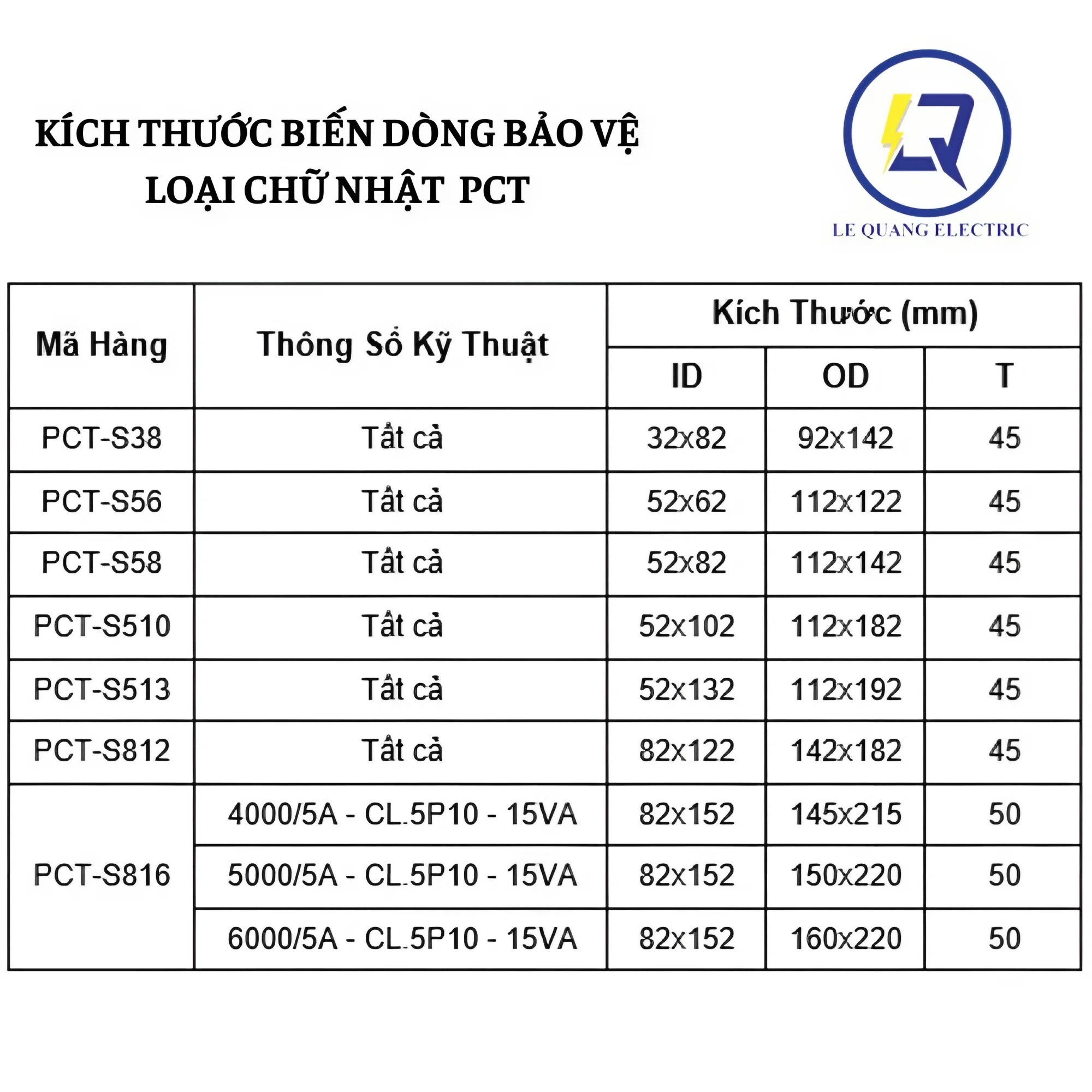 ILEC PCT-S56 600/5A: BIẾN DÒNG BẢO VỆ – LOẠI CHỮ NHẬT ĐÚC EPOXY ILEC PCT-S56 600/5A CL.5P10 5VA ...