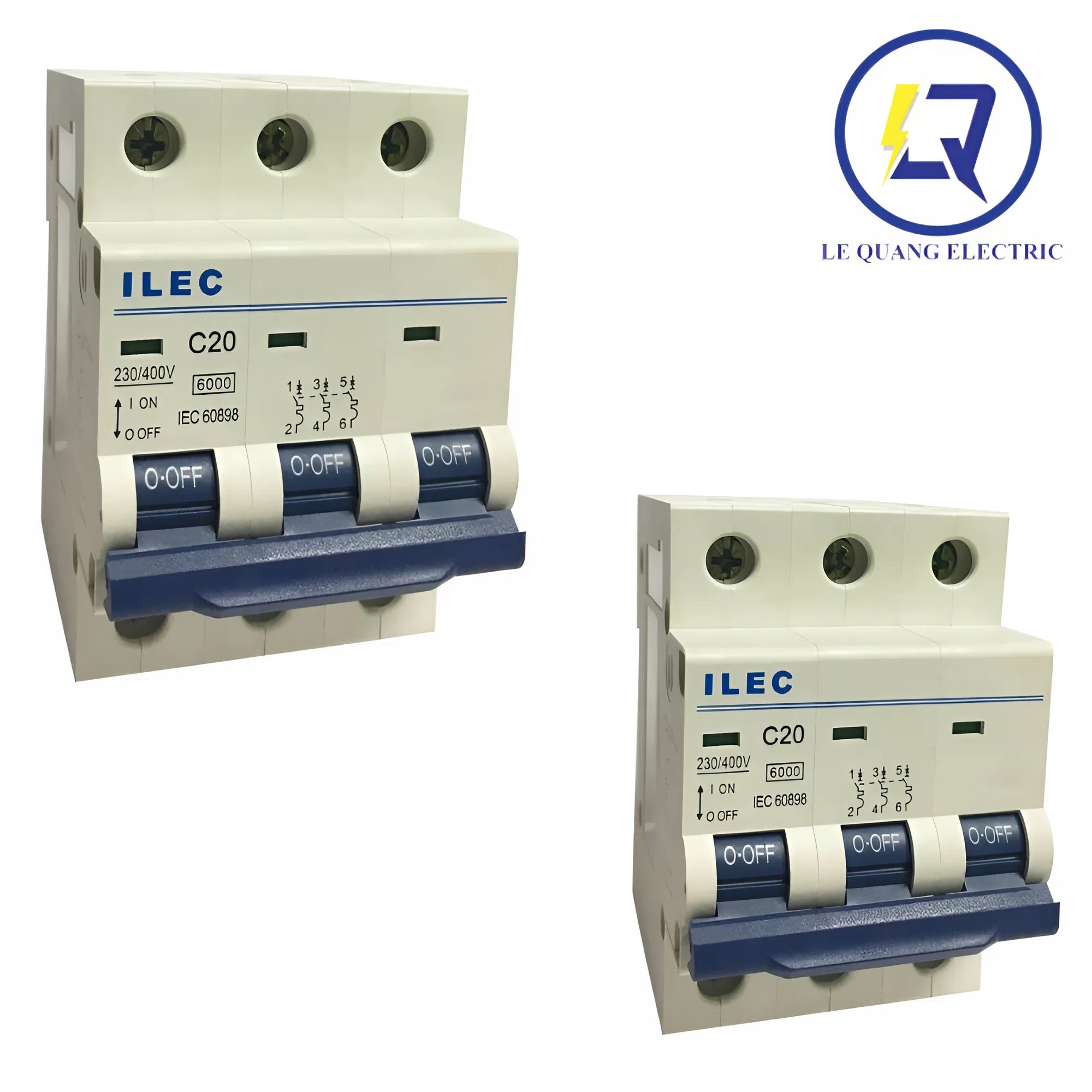 ILEC IB-D363: CB TÉP 3 POLE 6kA 63A (MCB LOẠI D) – Thiết bị điện ilec